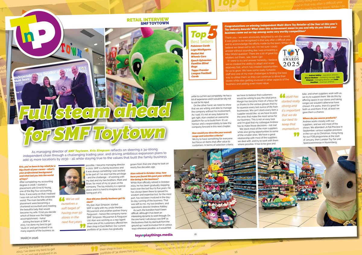 Exclusive: Full steam ahead for SMF Toytown - Toys n Playthings